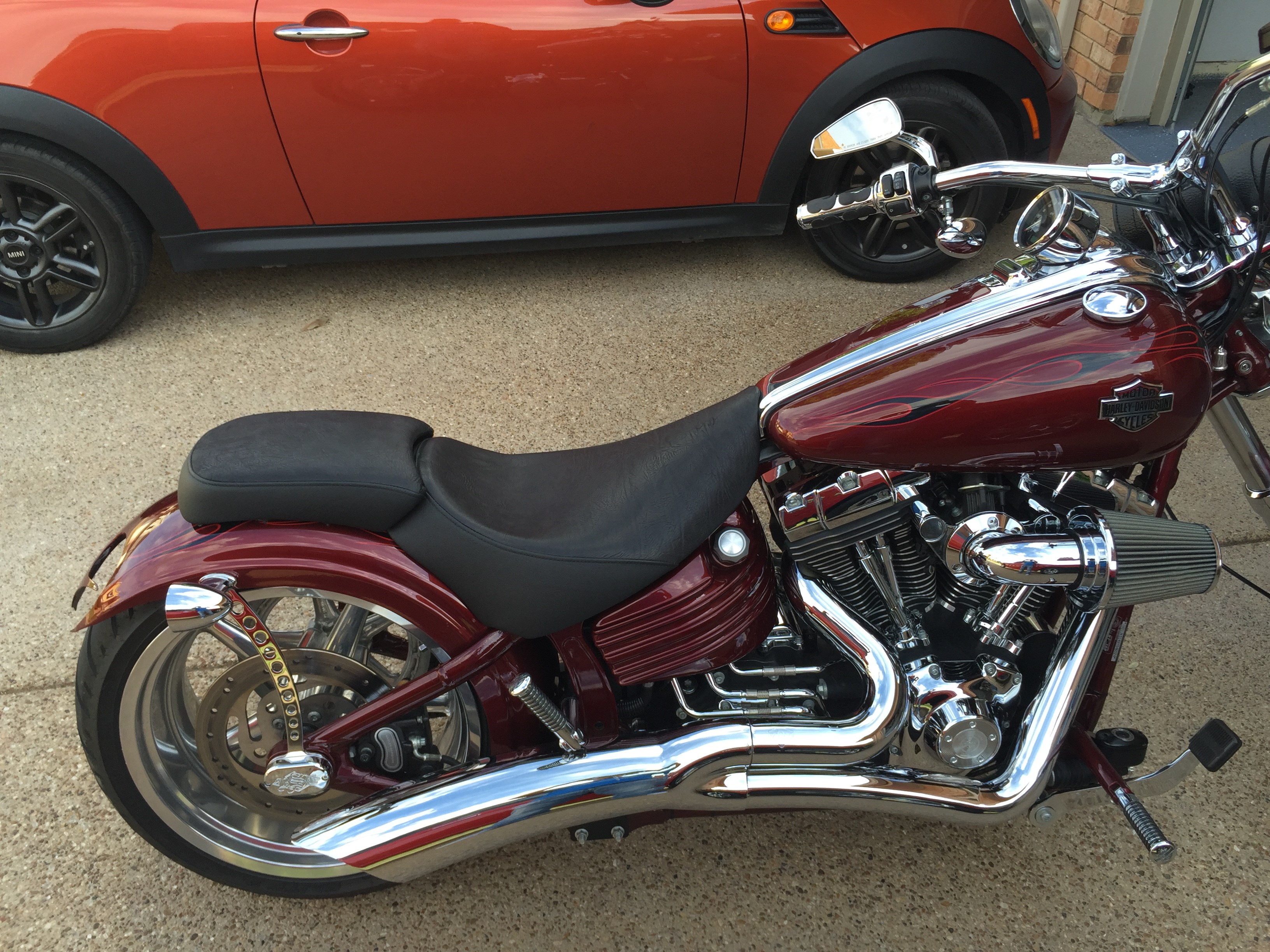 2009 Harley Davidson FXCWC Softail Rocker C Metallic Maroon Fort