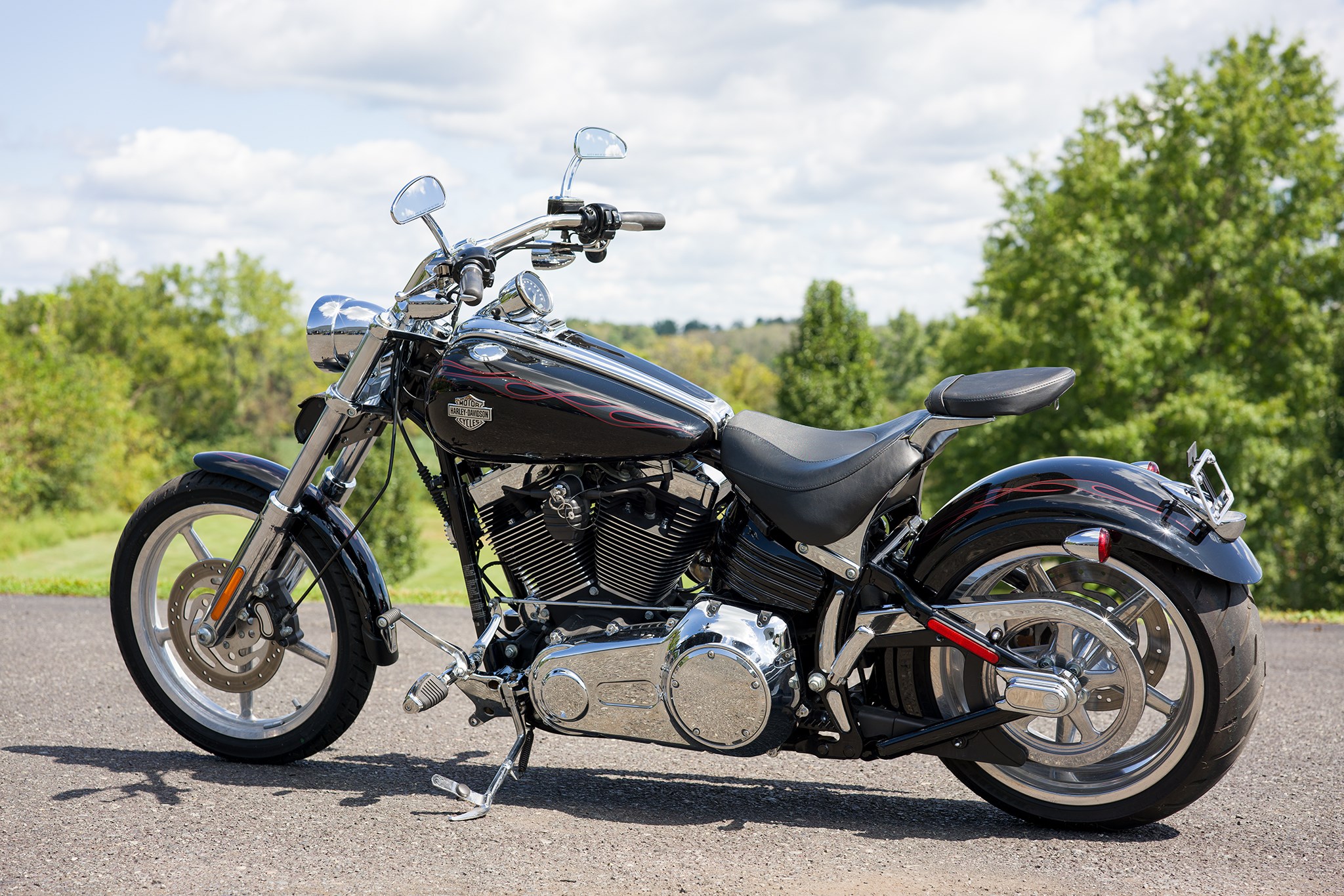 2008 Harley-Davidson® FXCWC Softail® Rocker™ C (Black With Ghostflames ...