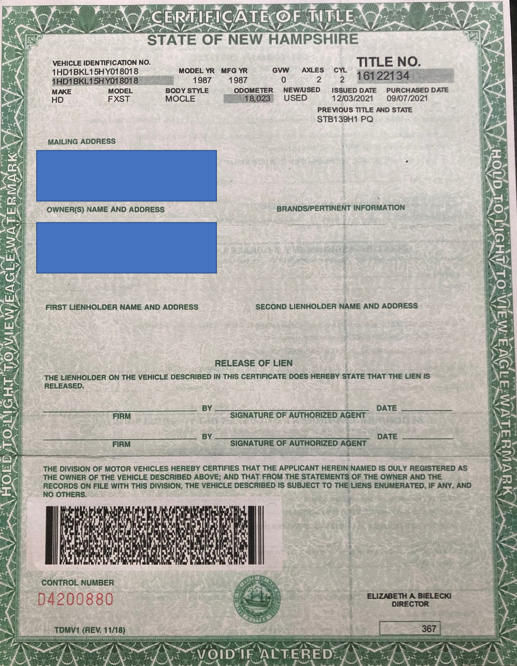 1987 Harley-Davidson® FXSTC Softail® Custom for Sale in Hampton Falls ...